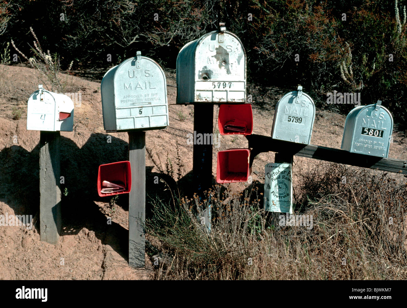 Letter Boxes California USA Stock Photo - Alamy