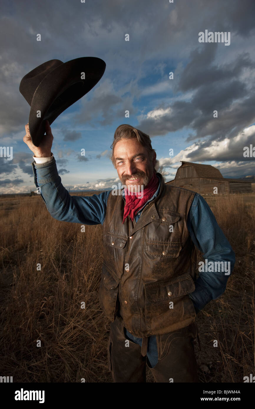 Happy cowboy hi-res stock photography and images - Alamy