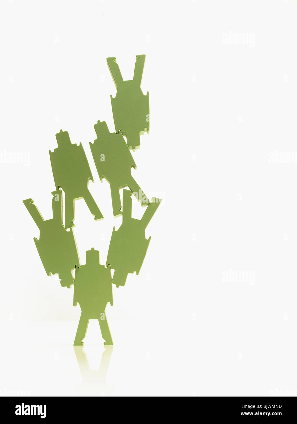 Green paper people Stock Photo - Alamy