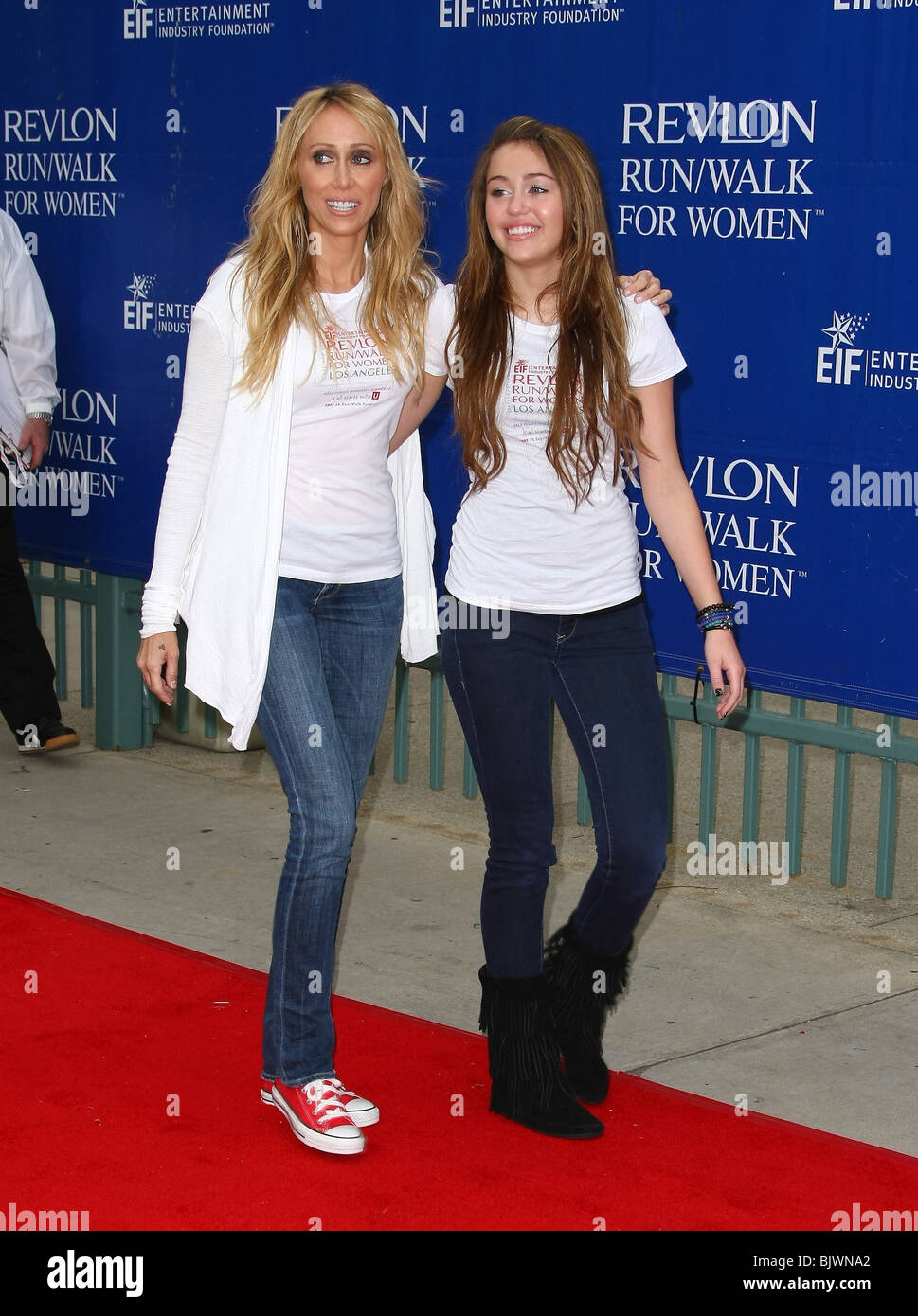 TRISH CYRUS MILEY CYRUS 16TH ANNUAL EIF REVLON RUN/WALK FOR WOMEN ...