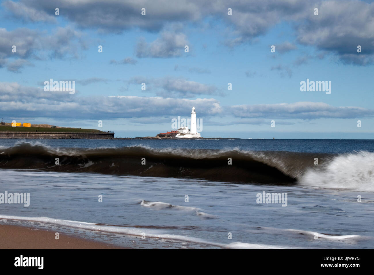 Sea whitley bay on north east coast england hi-res stock photography ...