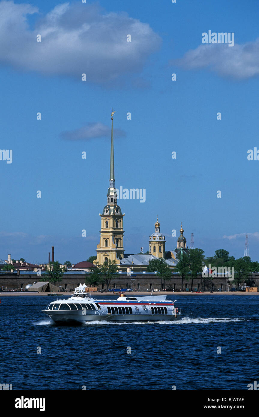 Russia,St Petersburg,boats,Neva river,Peter and Paul Fortress Stock Photo - Alamy