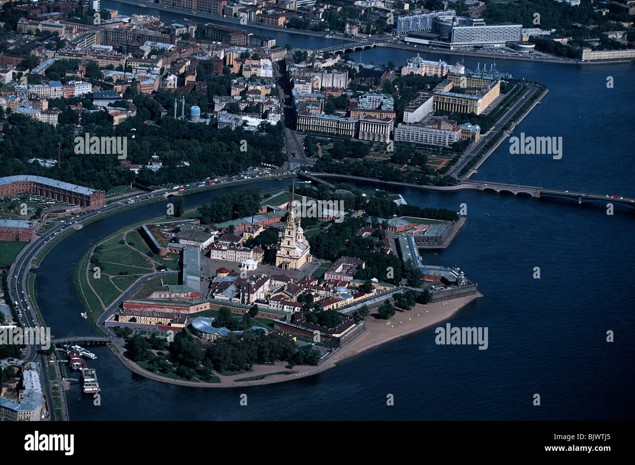 Russia,St Petersburg,Peter and Paul Fortress,aerial view Stock Photo - Alamy