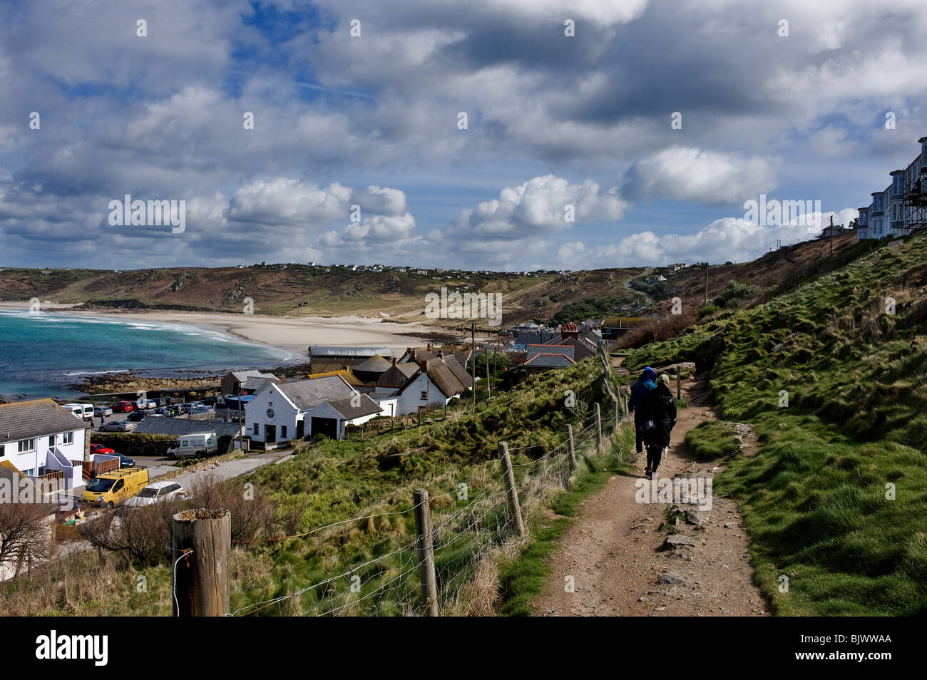 The coastal path to Sennen in Cornwall Stock Photo - Alamy