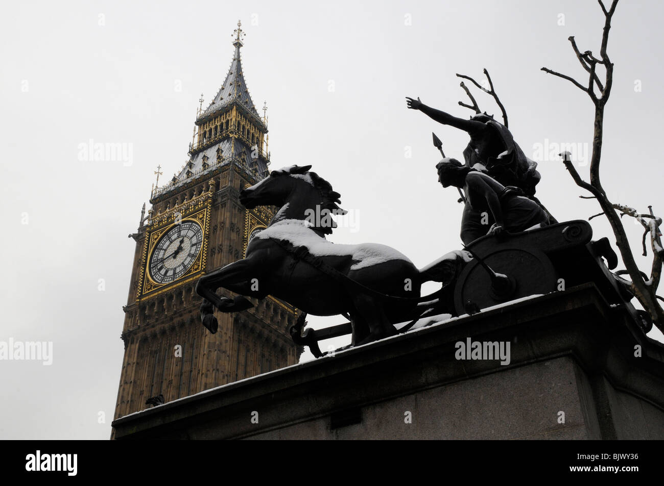 Big ben snow february hi-res stock photography and images - Alamy