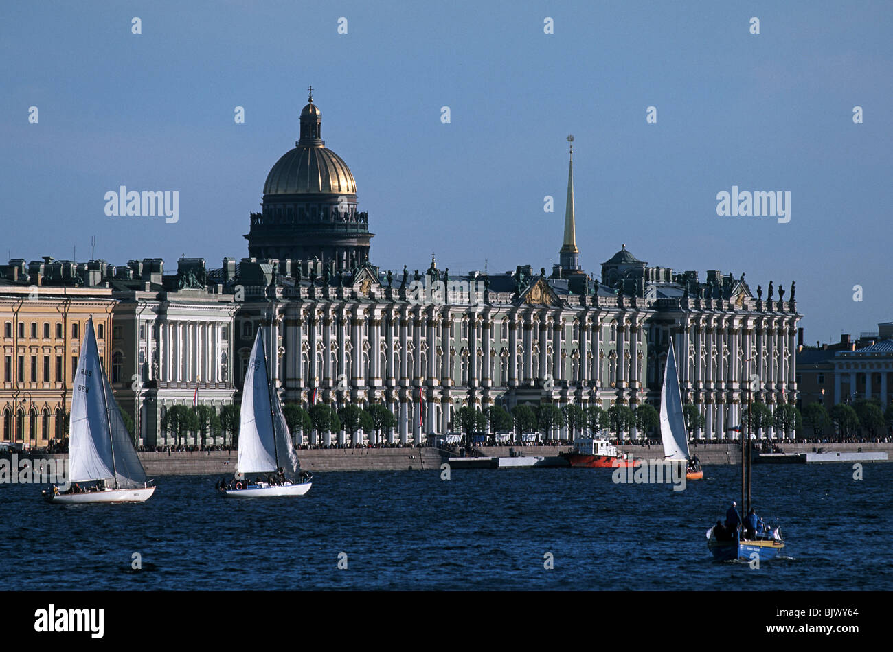 Russia,St Petersburg,boats,Neva river Stock Photo - Alamy