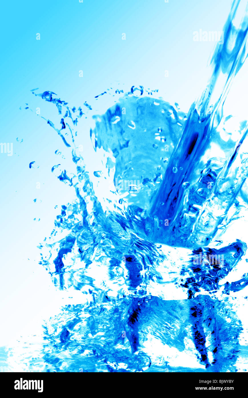 The abstract water splash background Stock Photo - Alamy