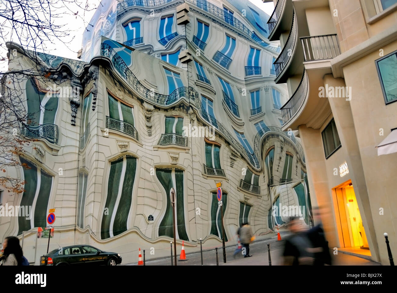 Paris, France, Surrealist Public Street Art on Bleecker Corp ...