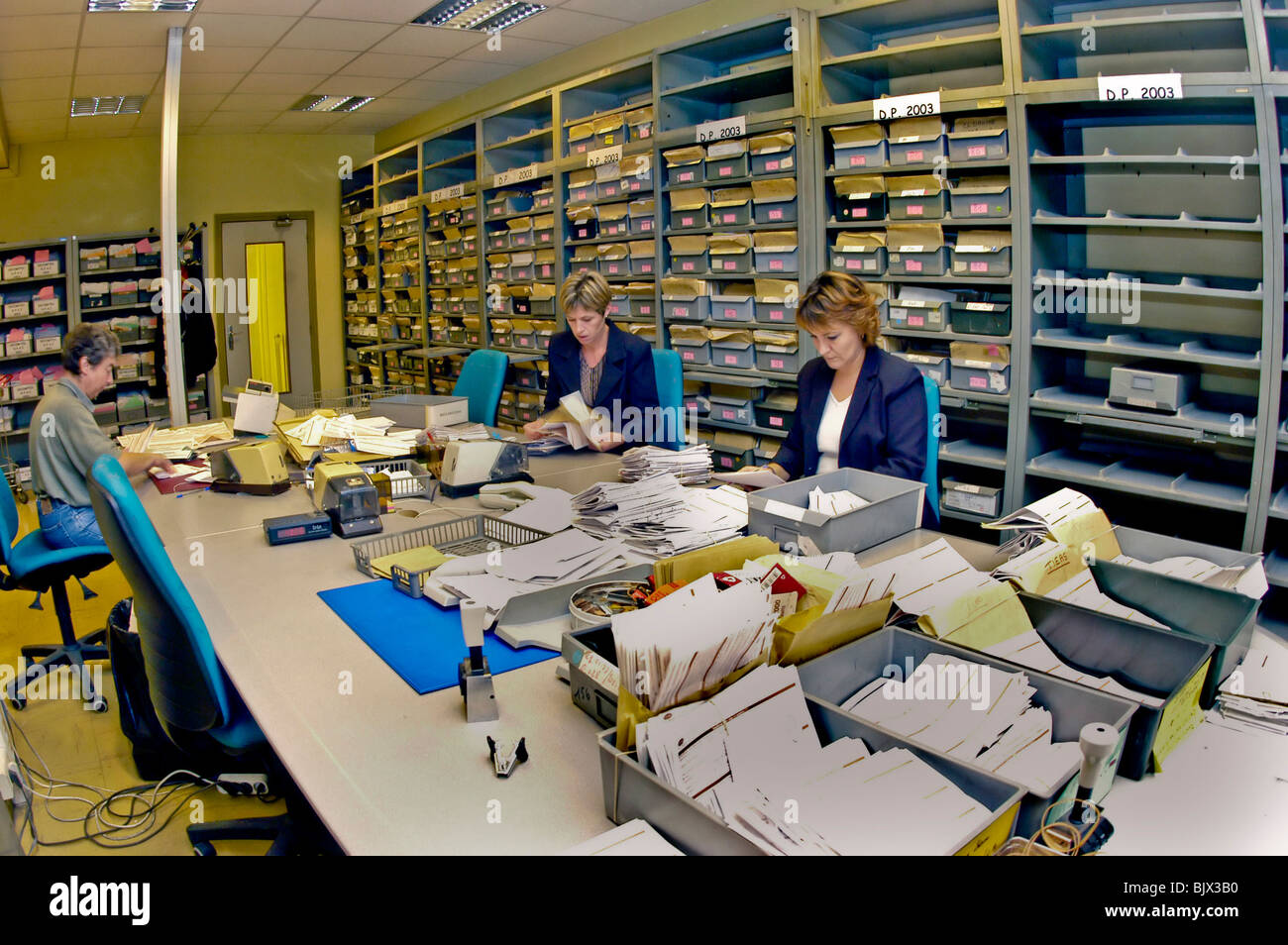 Paris, FRANCE - Security Social Health Services Office, Archives ...