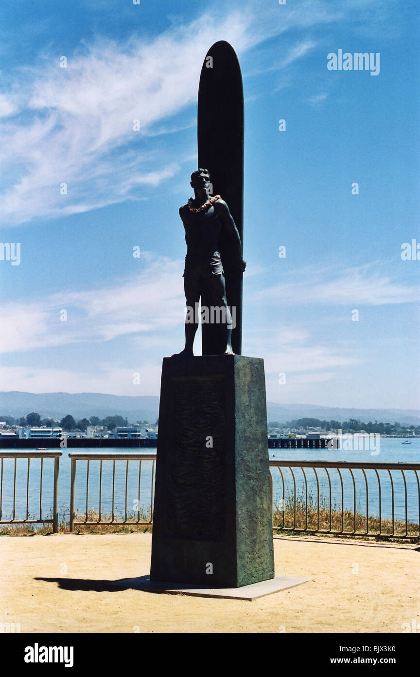 Statue of surfer, Monterey, California, USA Stock Photo - Alamy