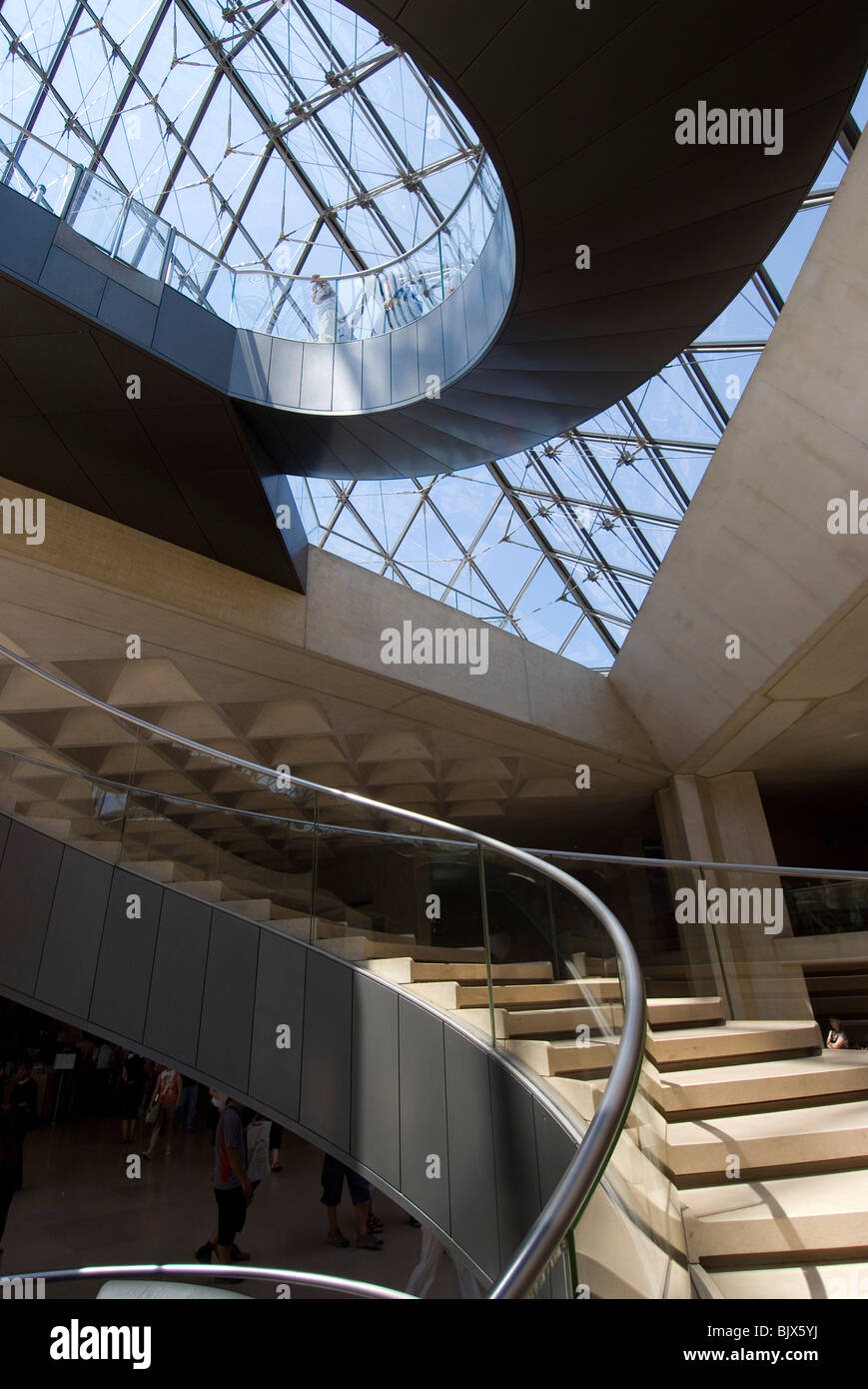 Inside the Pyramid, The Louvre Museum, Paris, France Stock Photo - Alamy