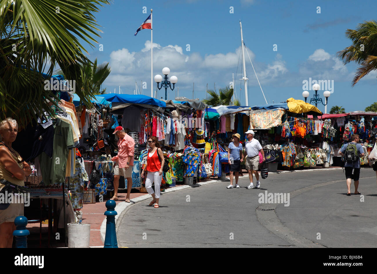 Colourful Market stalls in St.Martin Stock Photo - Alamy