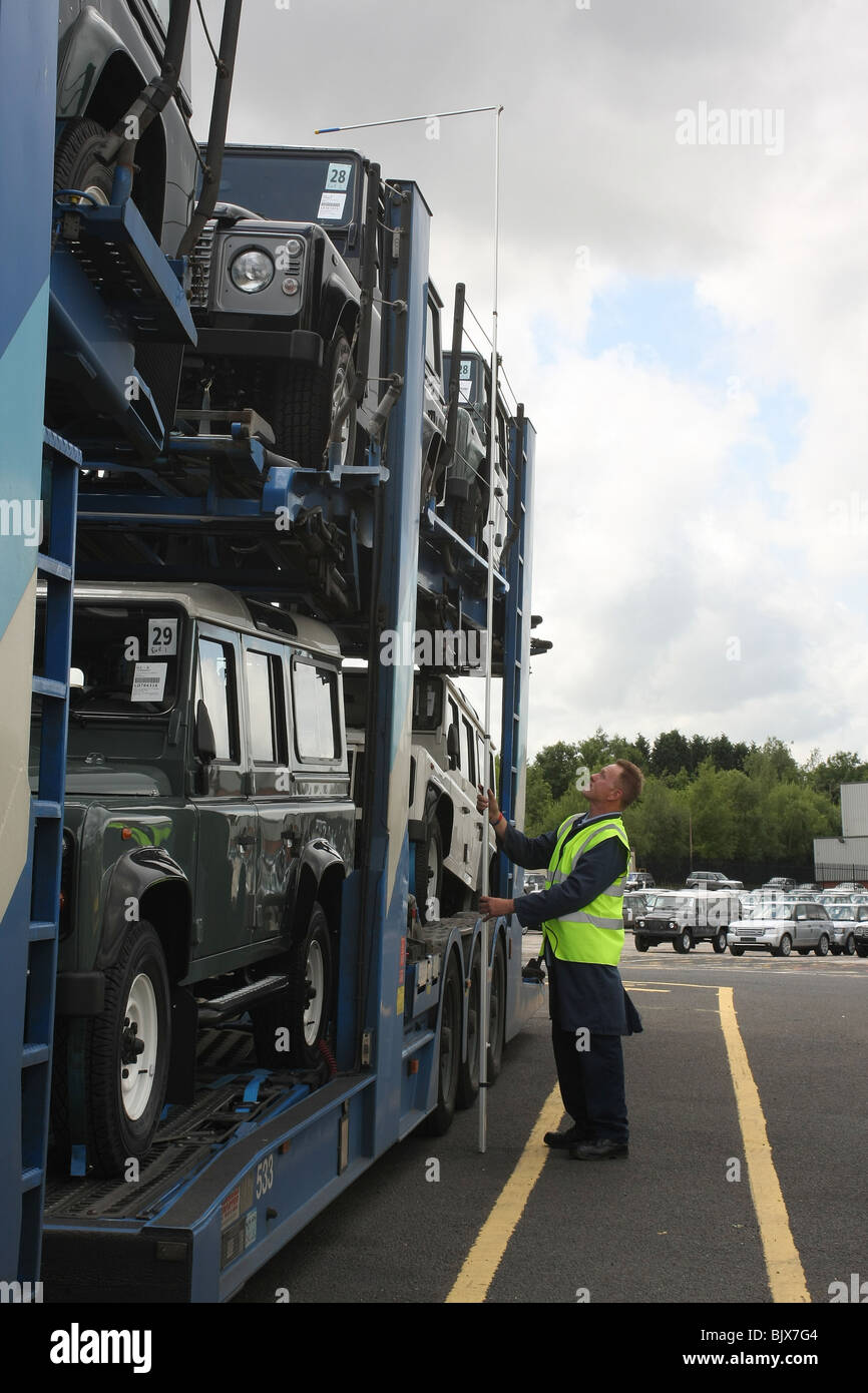 Car transporter lorry hi-res stock photography and images - Alamy