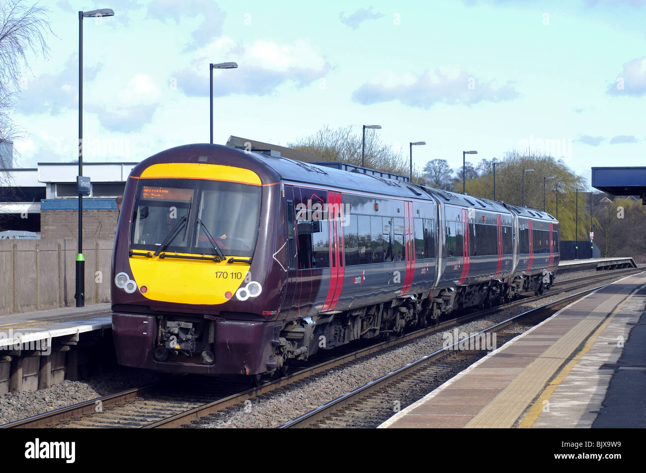 Arriva Cross Country train at Tamworth station, Staffordshire, England ...