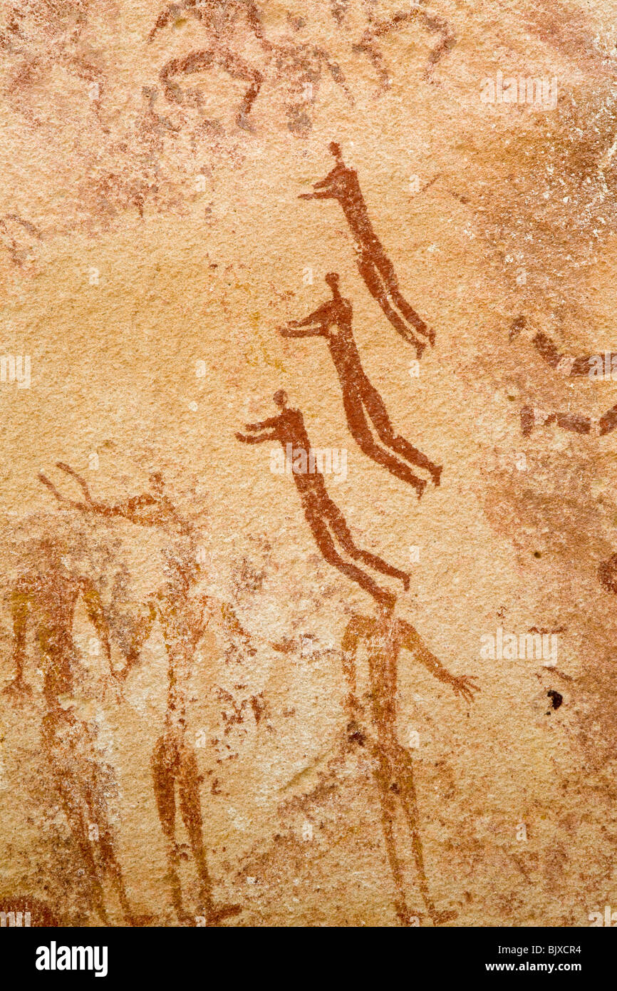 Rock art in the Mestakawi Cave in the Wadi Sura area of Gilf Kebir ...