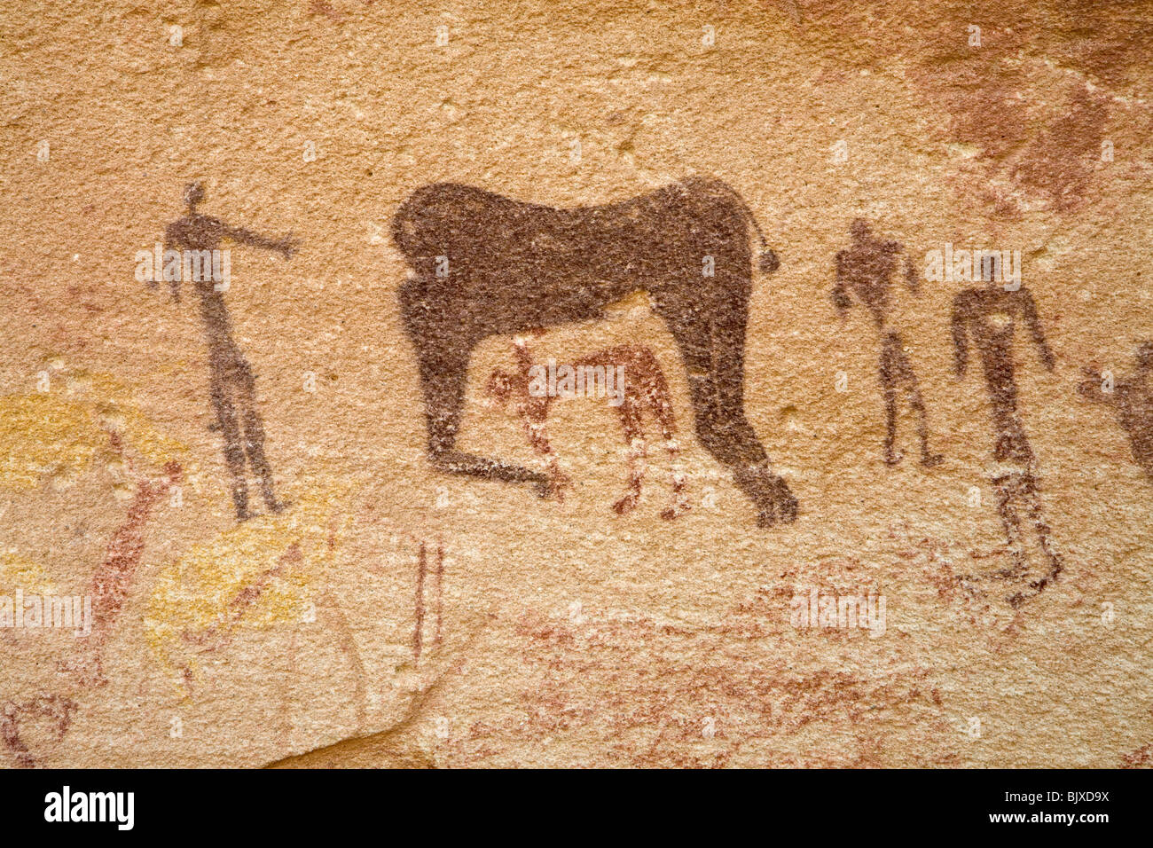 Rock art in the Mestakawi Cave in the Wadi Sura area of Gilf Kebir ...