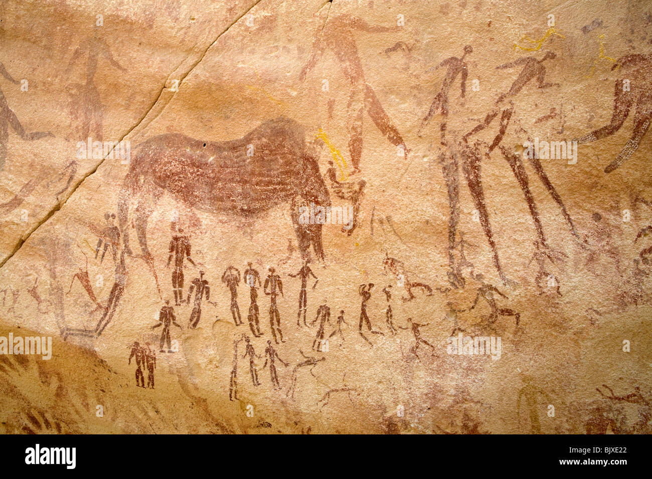 Rock art in the Mestakawi Cave in the Wadi Sura area of Gilf Kebir ...
