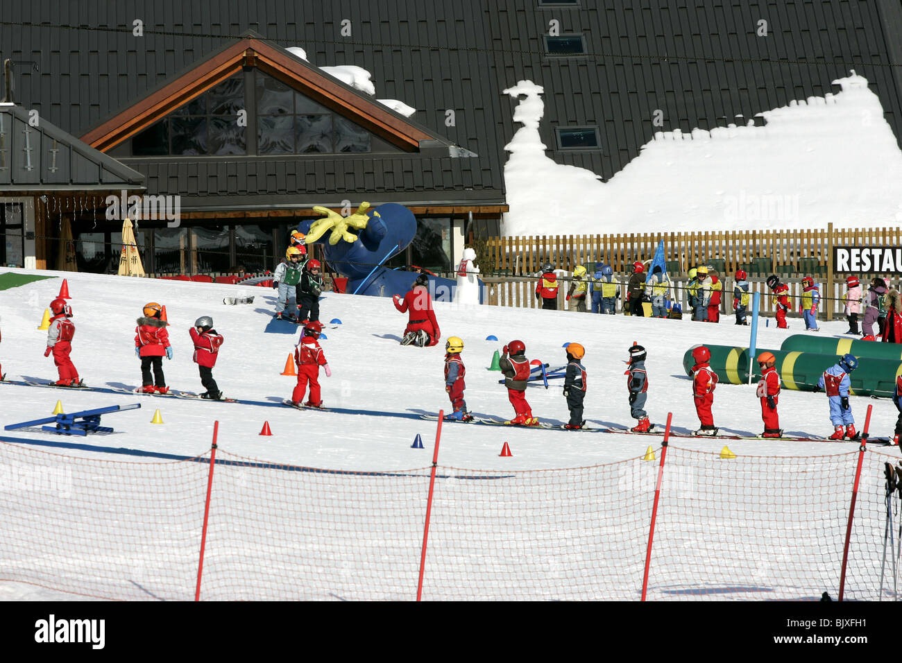 MERIBEL AND Courchevel SKI AREA OF THE THREE VALLEYS IN FRANCE Stock ...