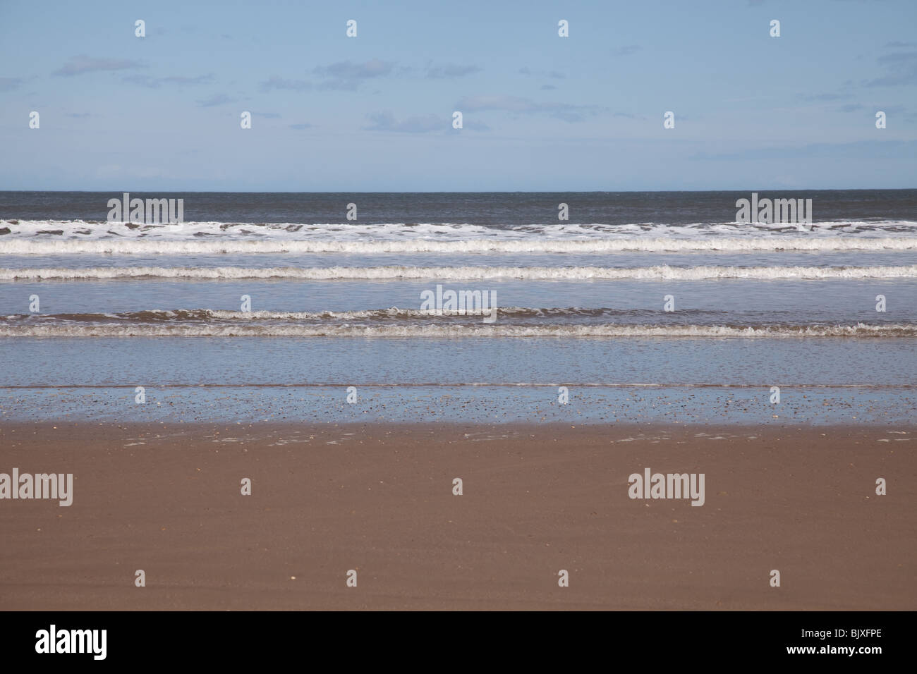 The beach at Filey. Filey is a traditional English east coast resort ...