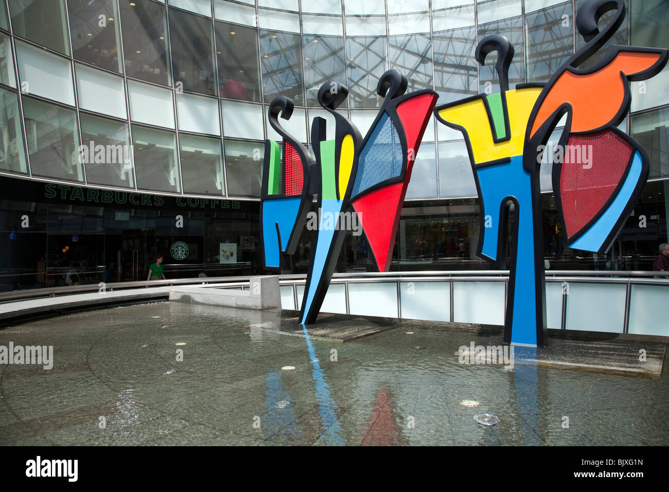Colourful public art outside the MRT station at Clarke Quay, Singapore ...