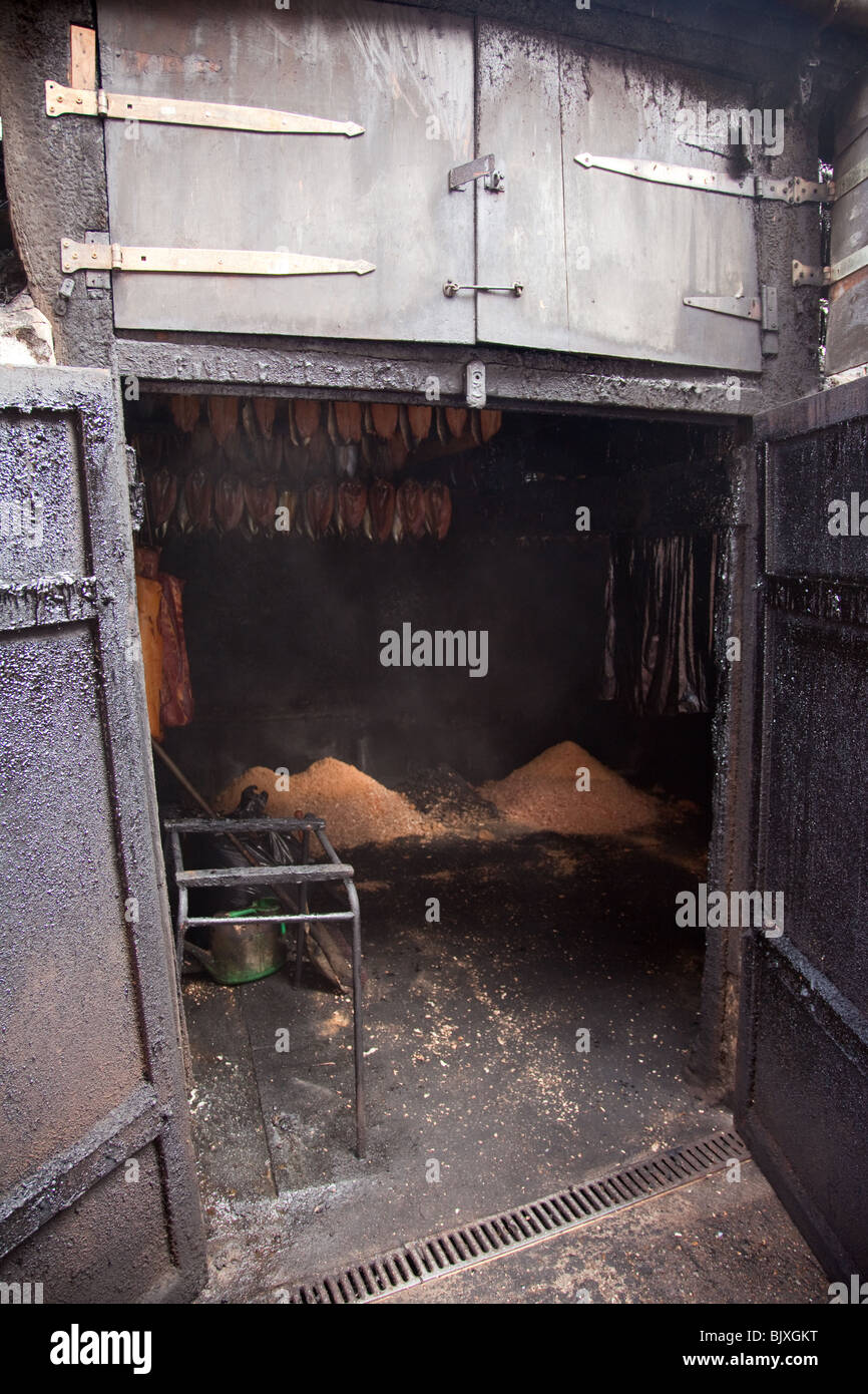 The smoke house at the famous Fortune's kipper shop on Henrietta Street ...