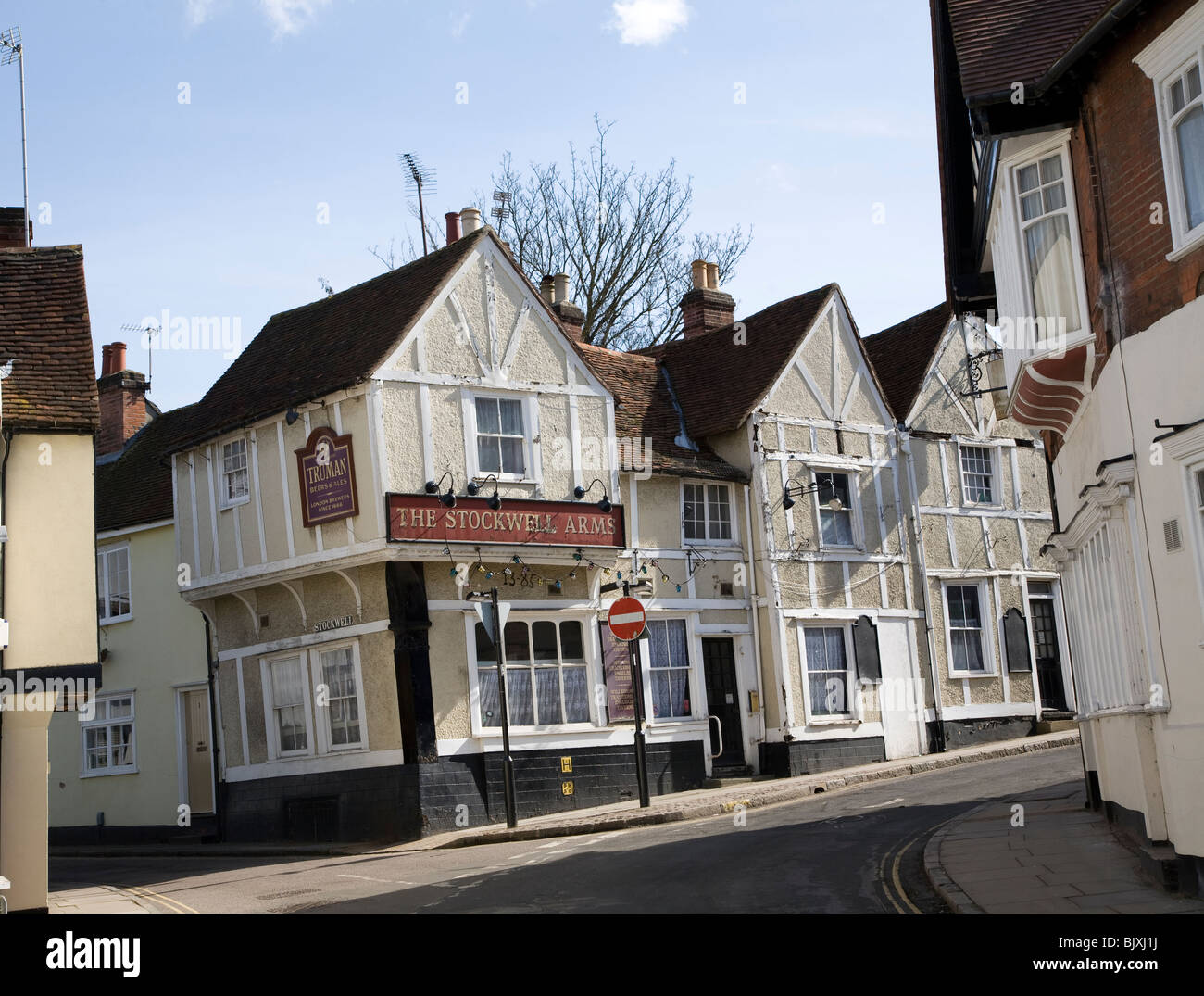 The Stockwell Arms pub, fourteenth century origins timber framed ...