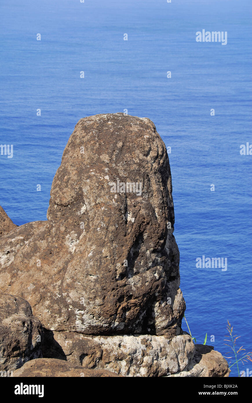 Giant rock in Easter Island, Chile Stock Photo - Alamy