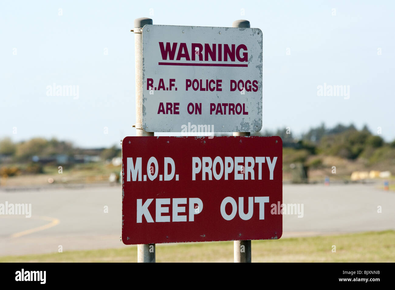 MOD Property Keep Out Stock Photo - Alamy
