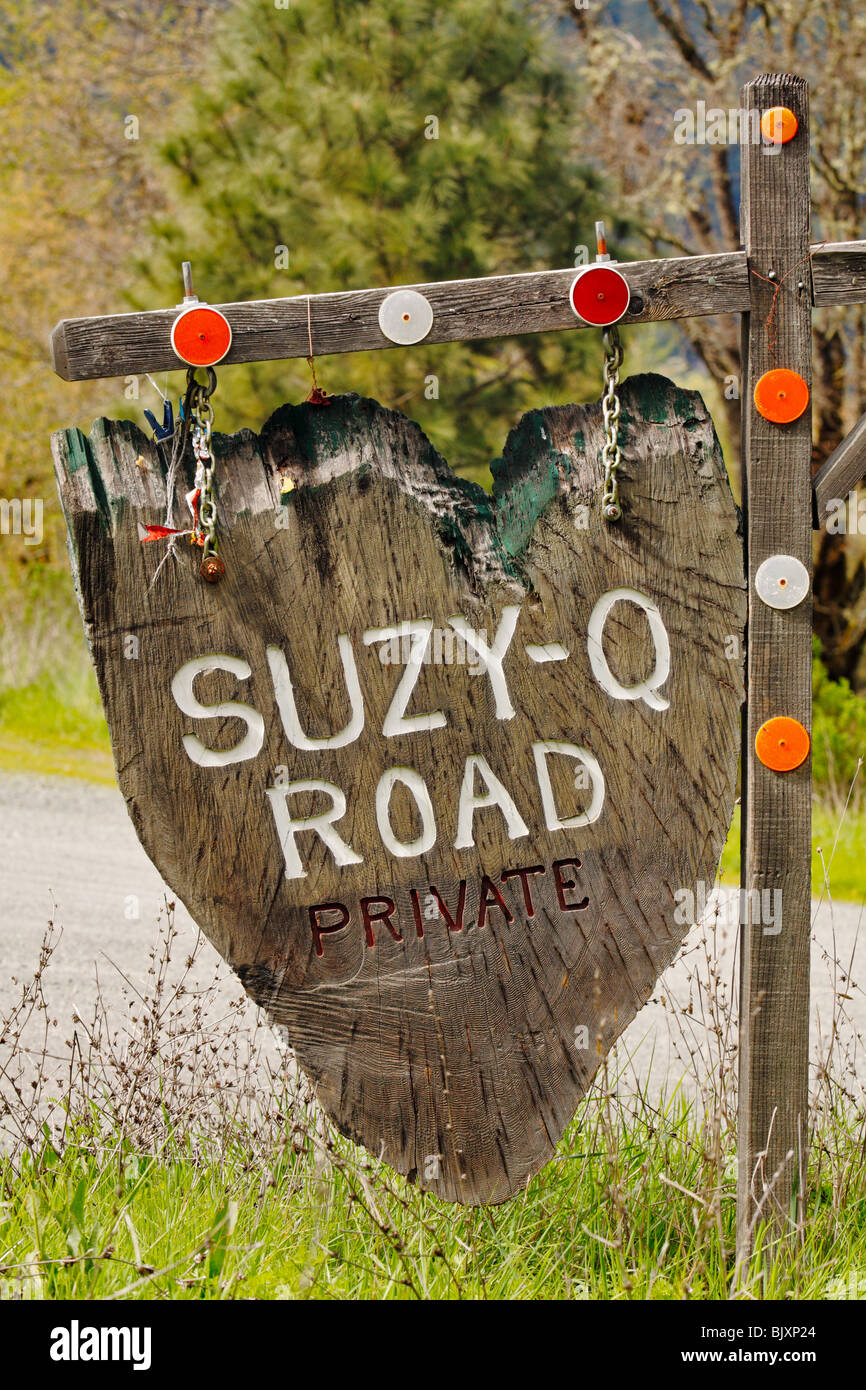 Unique road sign along Highway 199- California, USA Stock Photo - Alamy