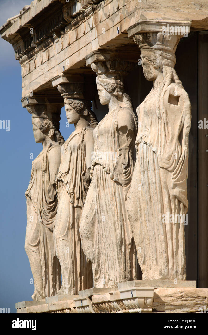 The Caryatid Porch of the Erechtheion, Athens, Greece Stock Photo - Alamy