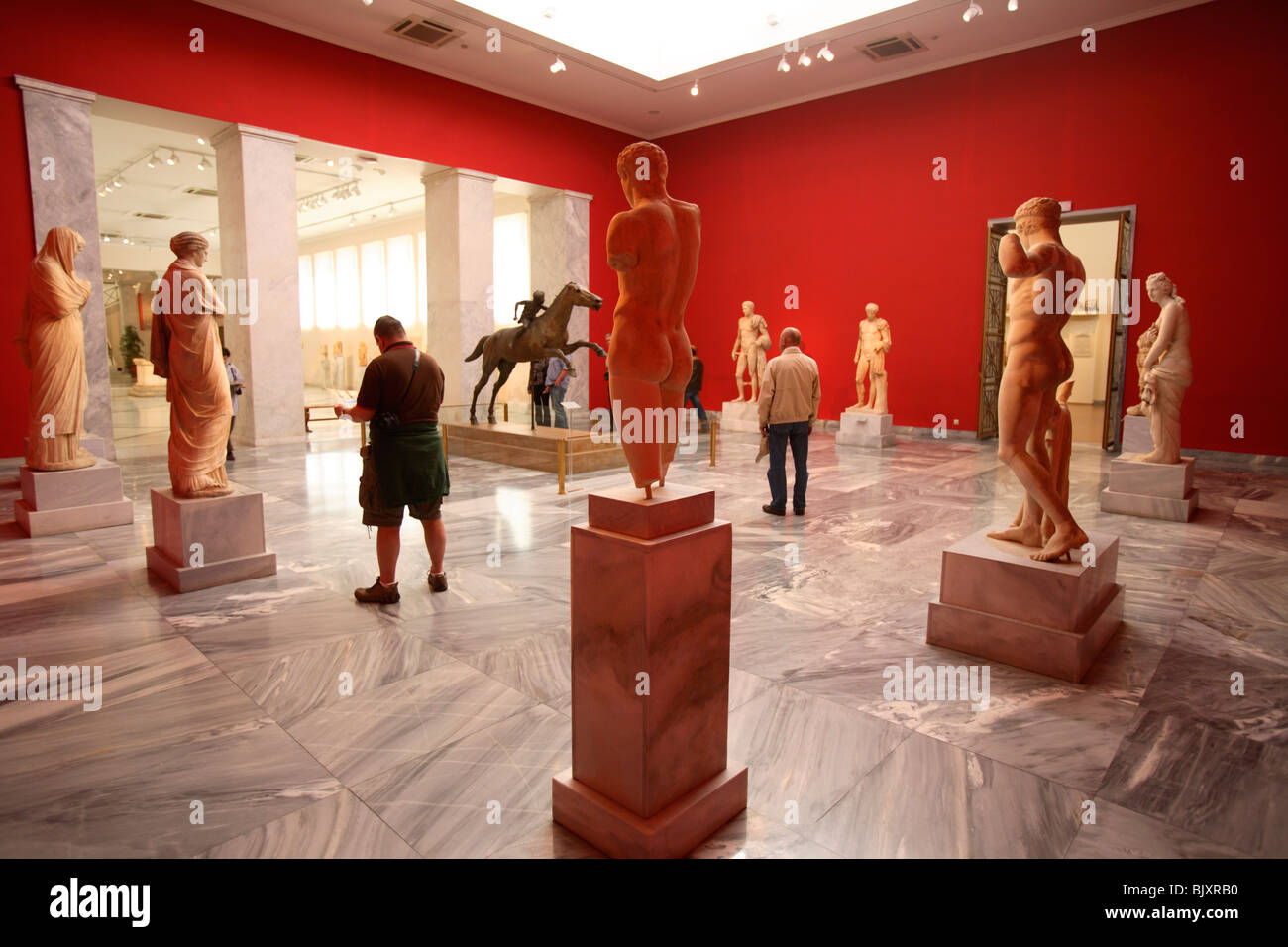 Statues at ational Archaeological Museum, Athens, Greece Stock Photo ...