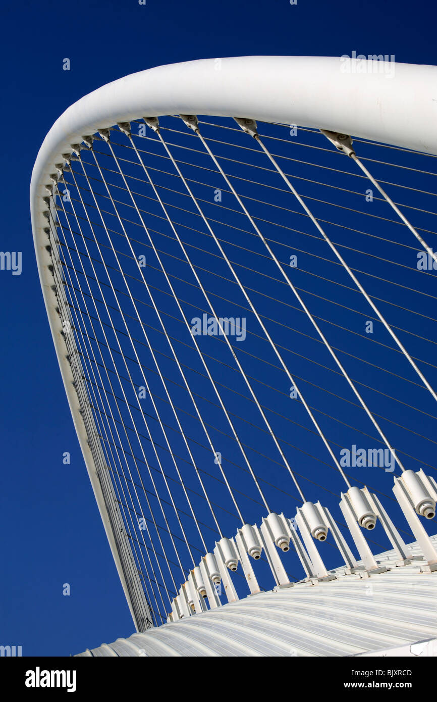 Atrchitectural detail of the Olympic Velodrome by Calatrava, Athens ...