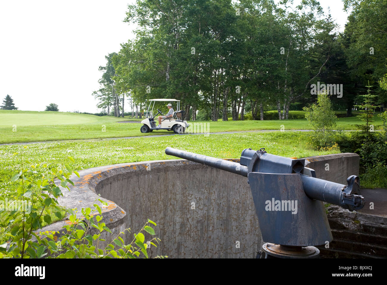 18-hole golf course weaves around the World War II batteries and guns ...