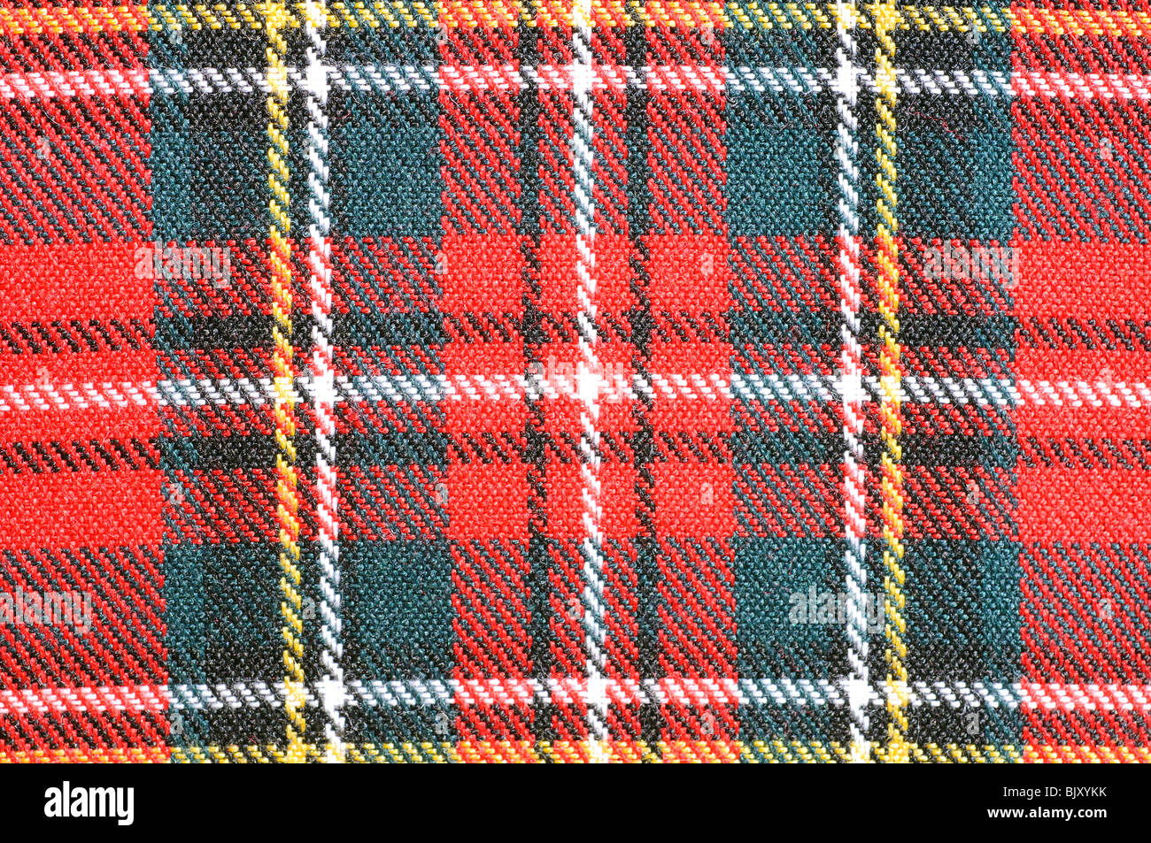 Scottish plaid fabric closeup Stock Photo - Alamy