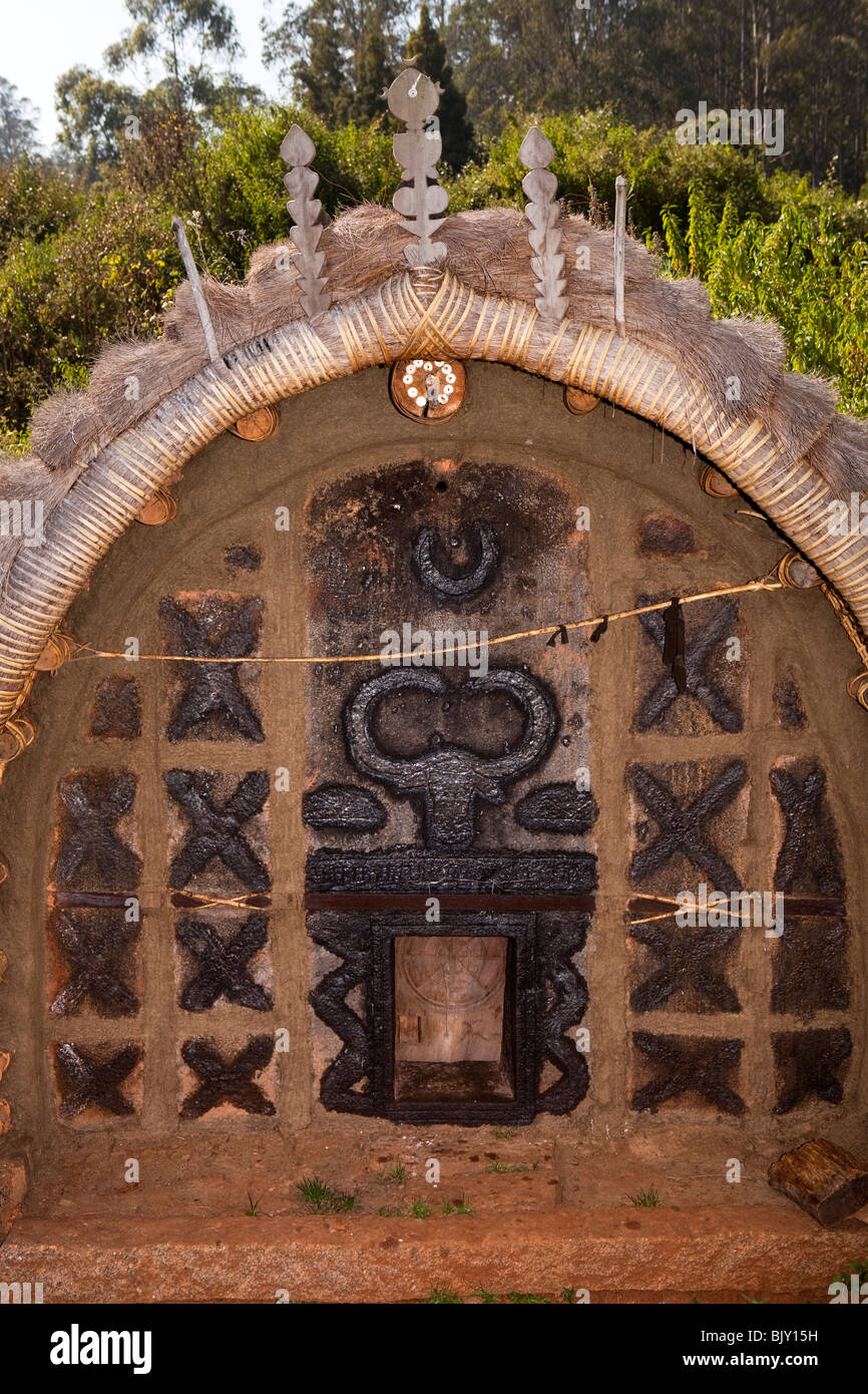 India, Tamil Nadu, Udhagamandalam (Ooty), Toda tribe ritual temple ...