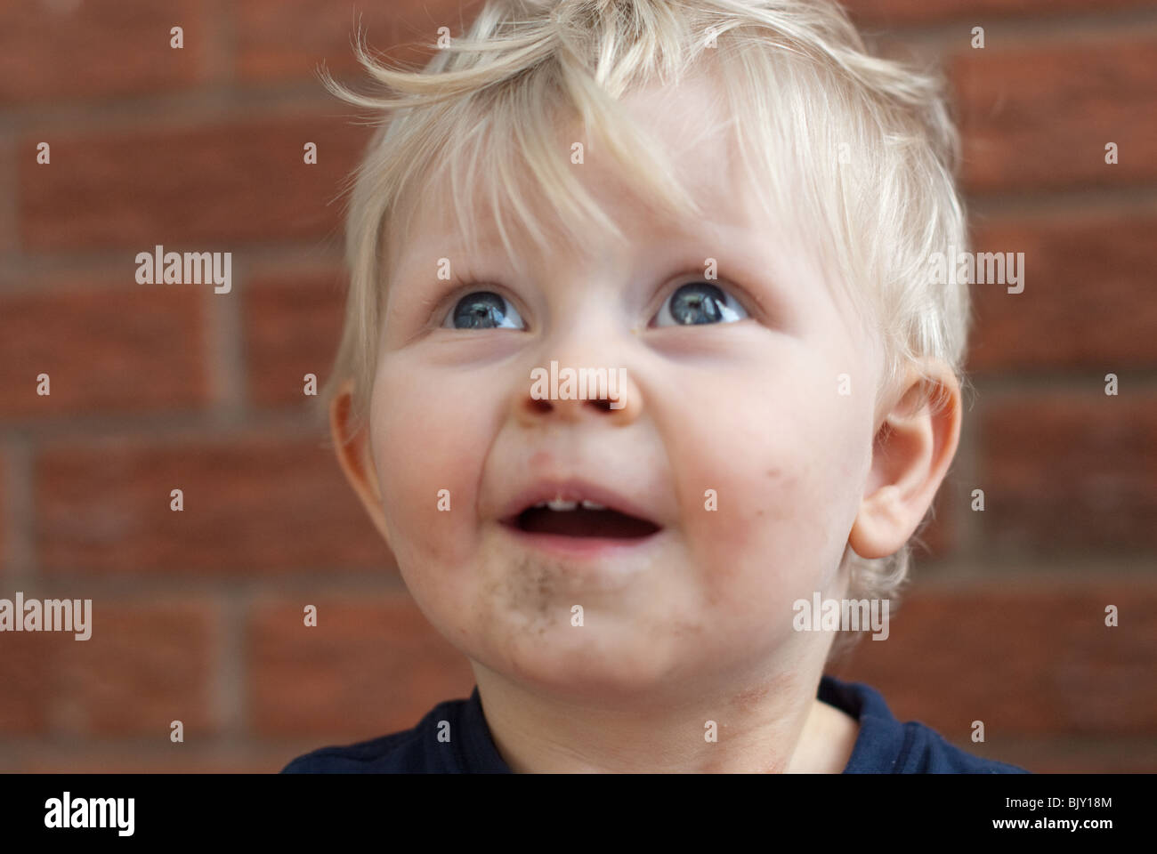 Child with dirty face Stock Photo - Alamy