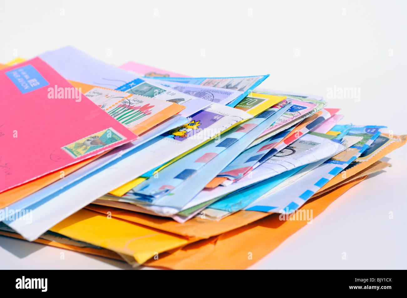 Stack of letters Stock Photo - Alamy