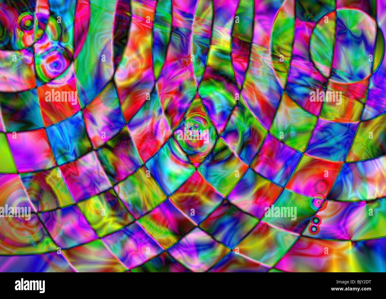 Funky, psychedelic computer generated background images Stock Photo - Alamy