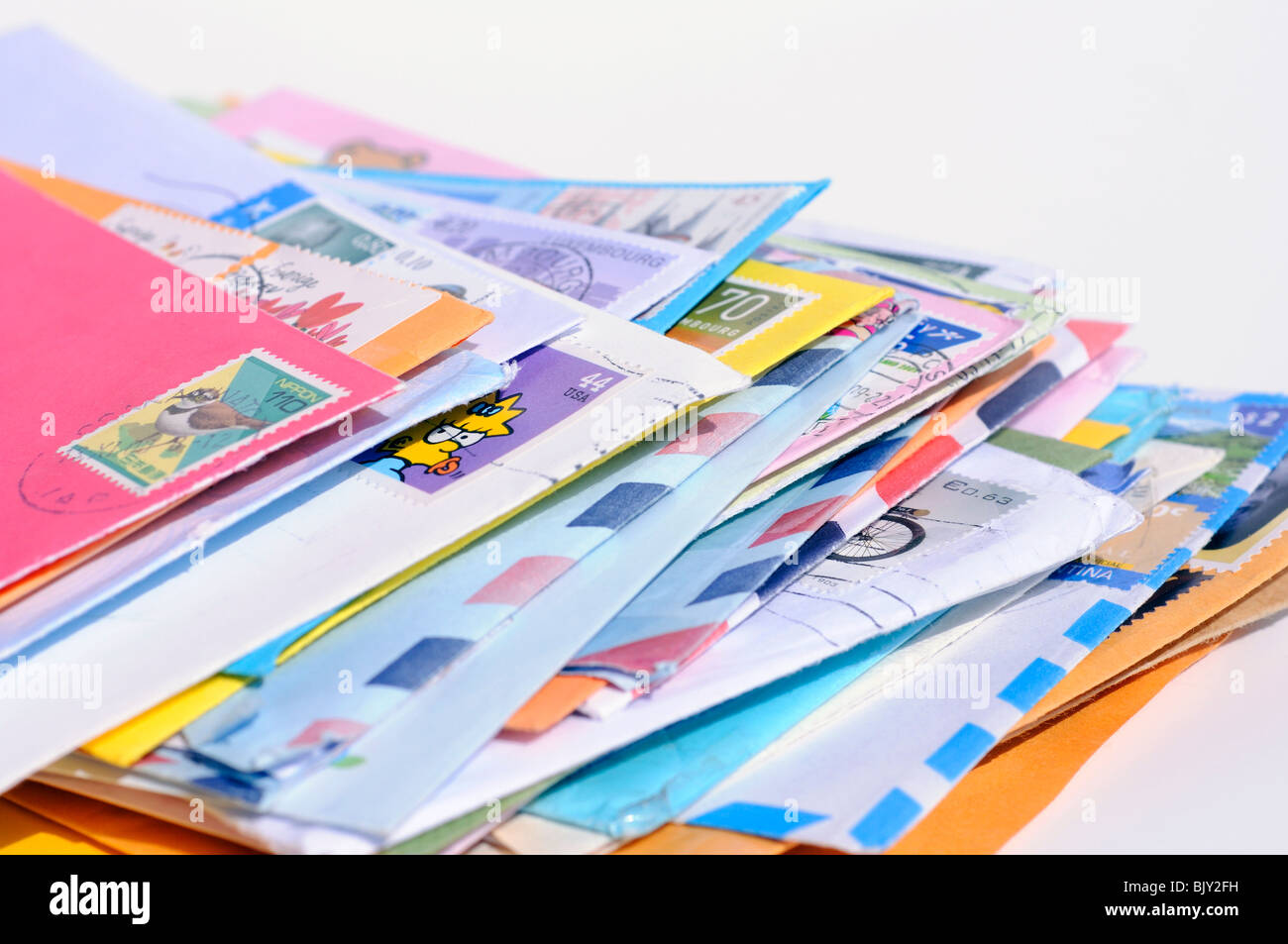 Stack of letters Stock Photo - Alamy