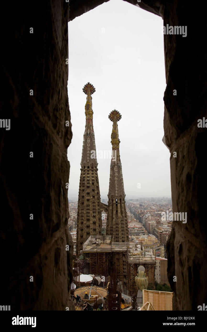 Sagrada Familia Spires - Barcelona Stock Photo - Alamy
