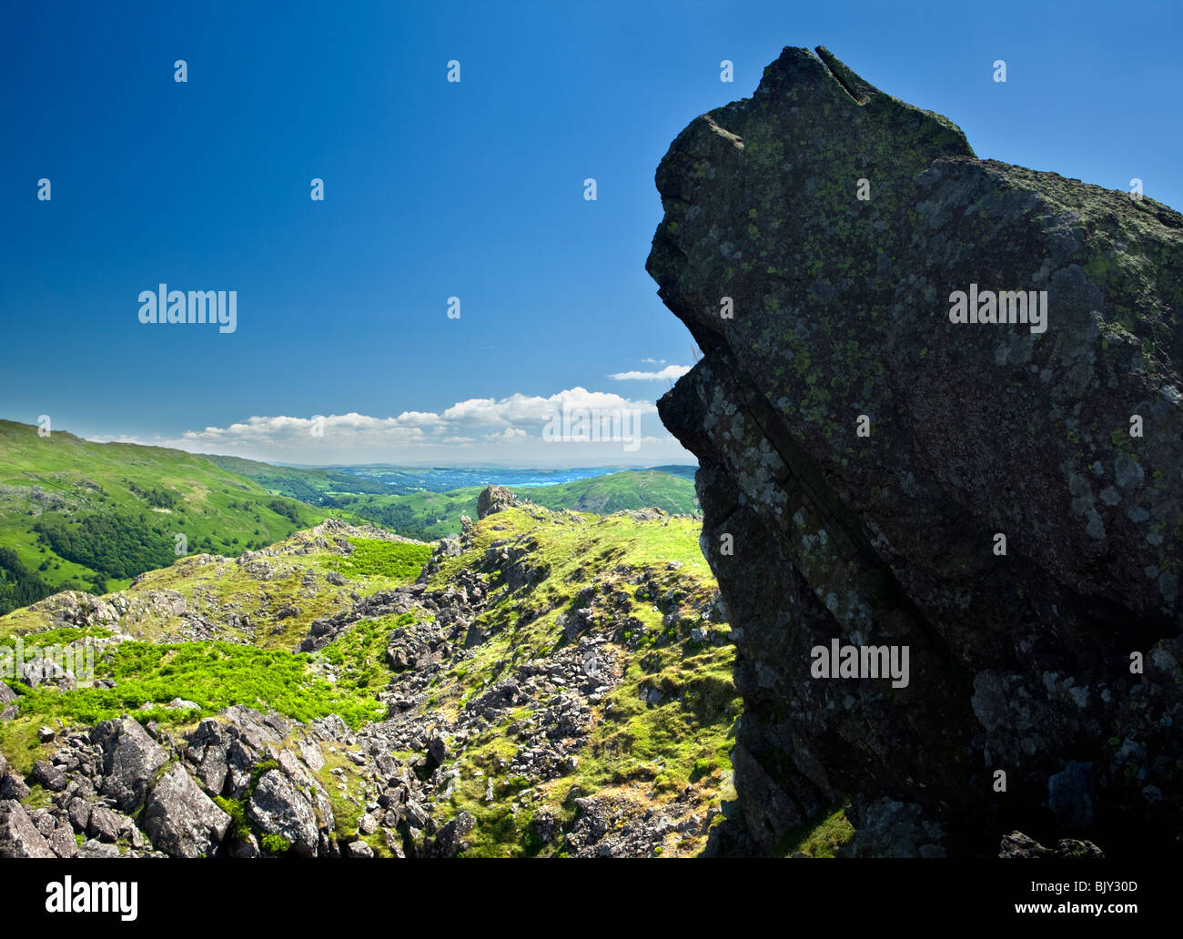 Helm Crag - the Lion and the Lamb from the Howitzer Stock Photo - Alamy