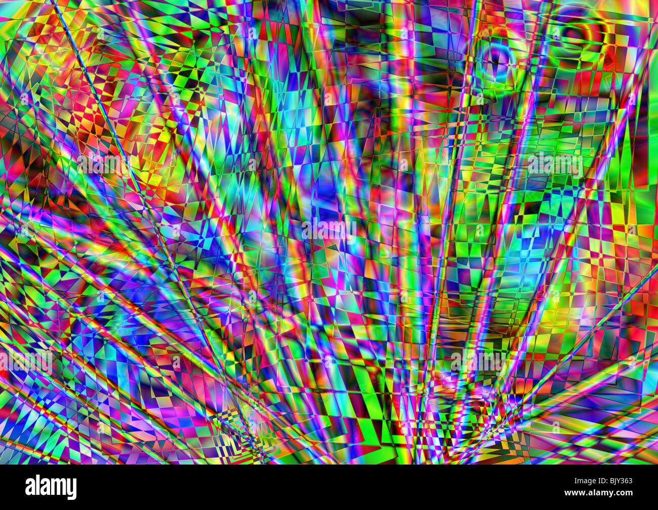 Funky, psychedelic computer generated background images Stock Photo - Alamy