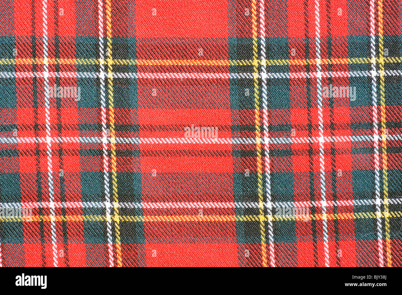 Scottish plaid fabric closeup Stock Photo - Alamy