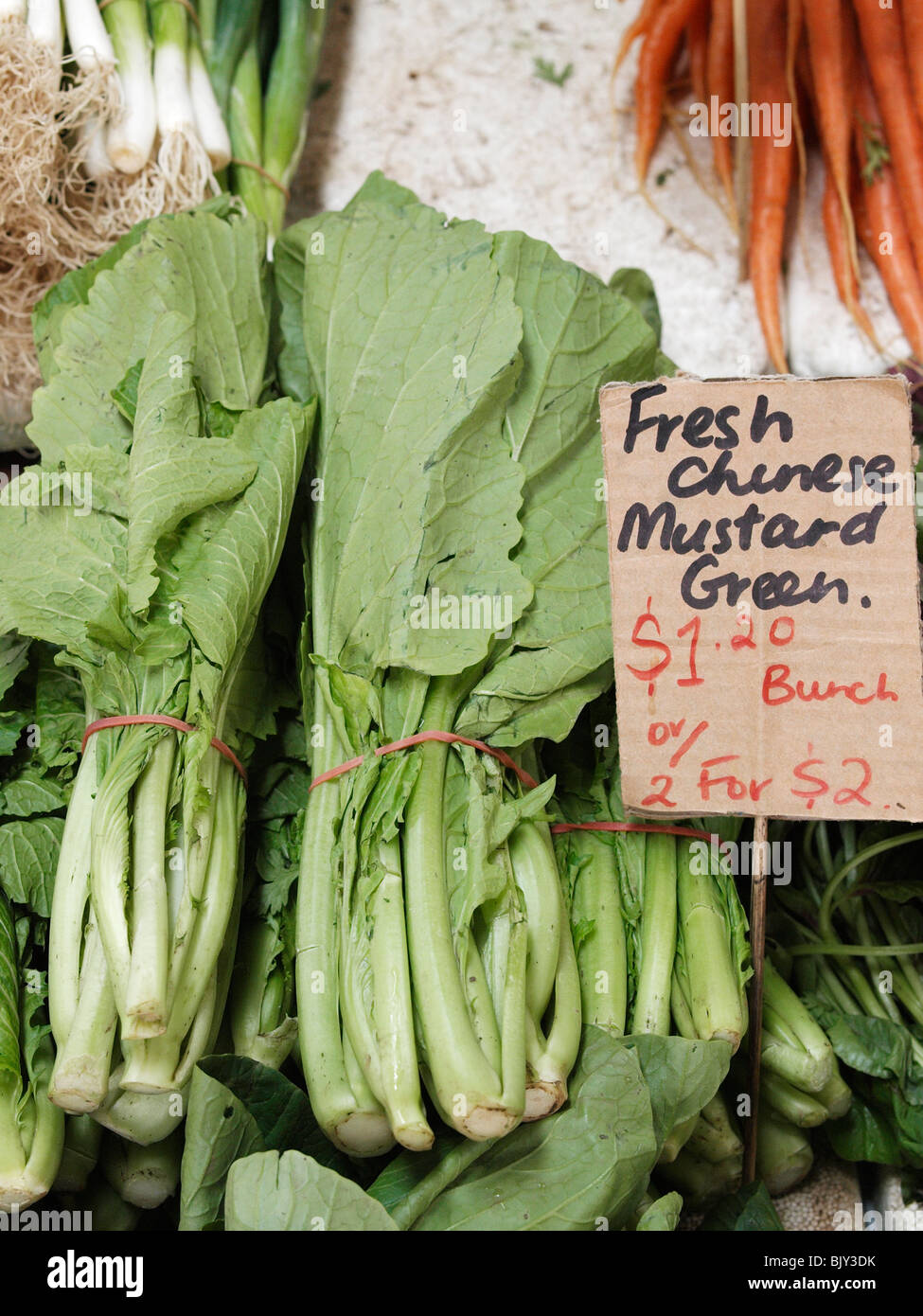 CHINESE MUSTARD ON DISPLAY AND FOR SALE AT THE QUEEN VICTORIA MARKET ...