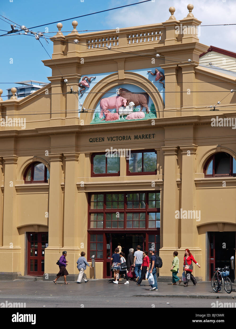 EXTERIOR OF MELBOURNES QUEEN VICTORIA MARKET MELBOURNE VICTORIA ...
