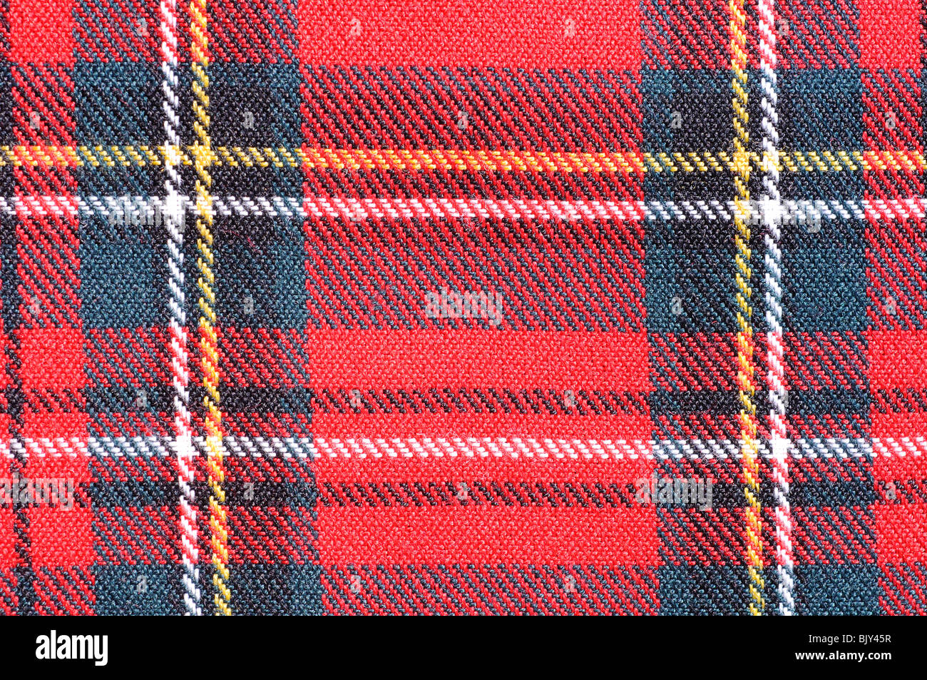 Scottish plaid fabric closeup Stock Photo - Alamy