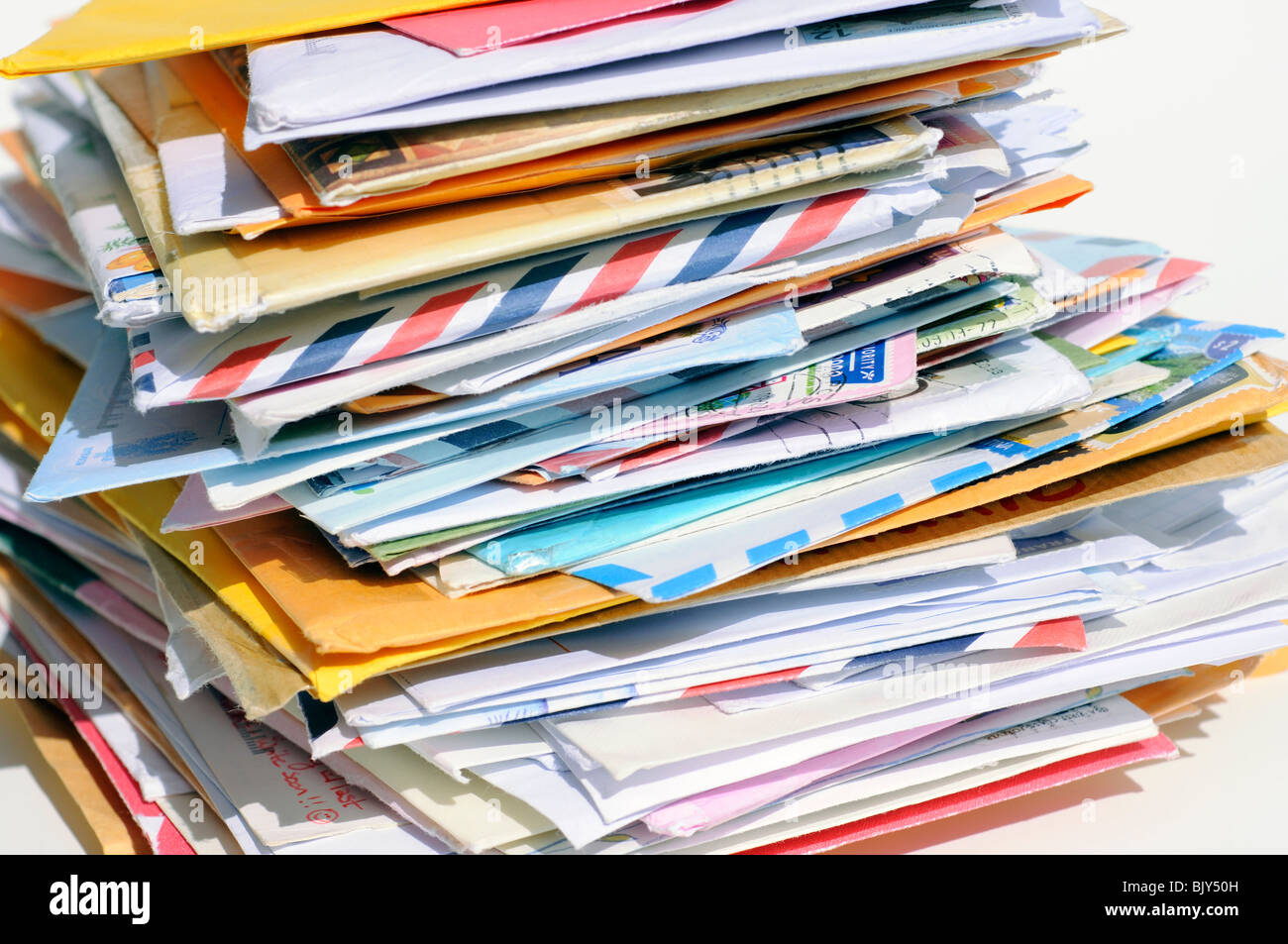 Stack of letters Stock Photo - Alamy