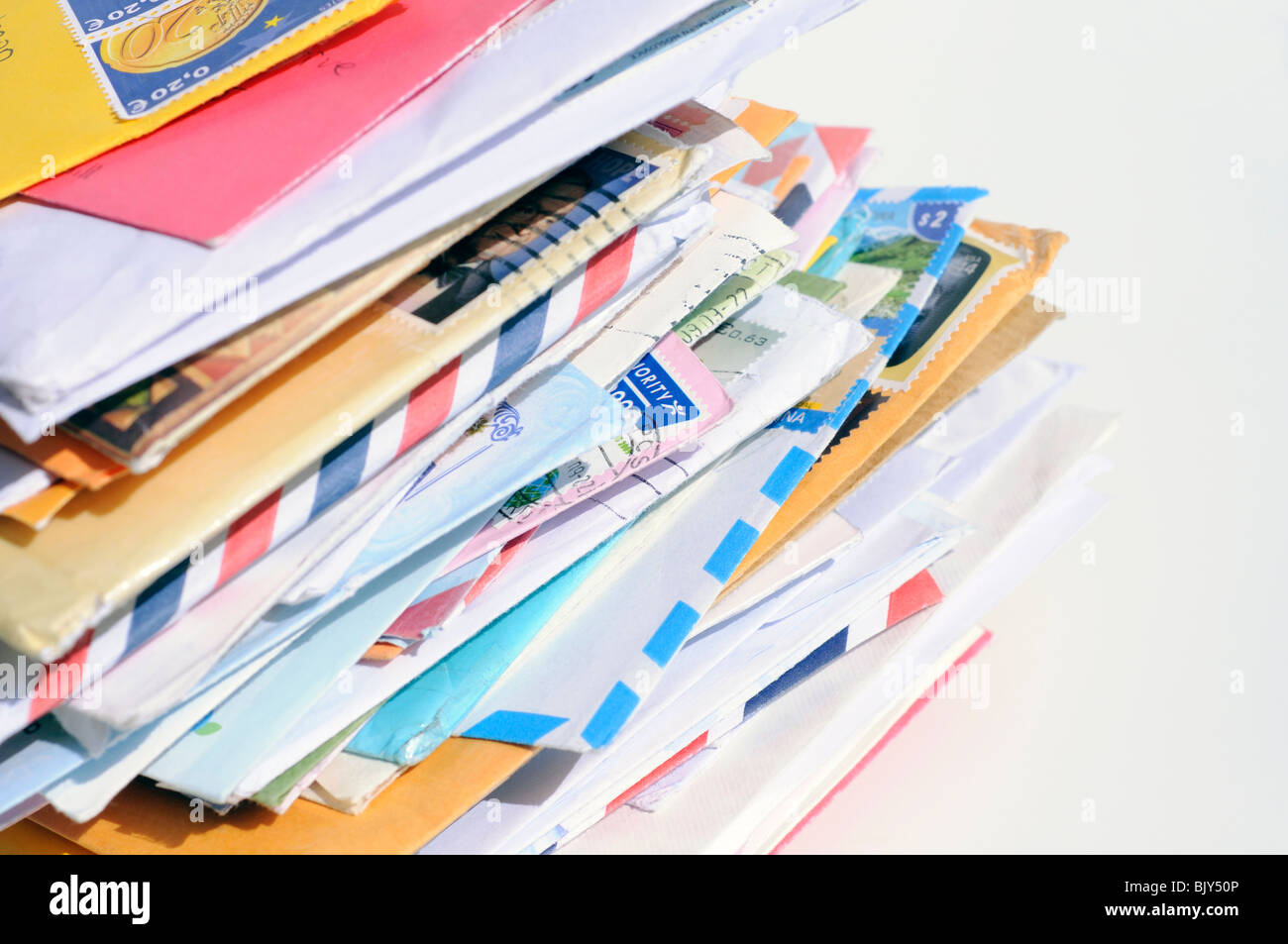 Stack of letters Stock Photo - Alamy