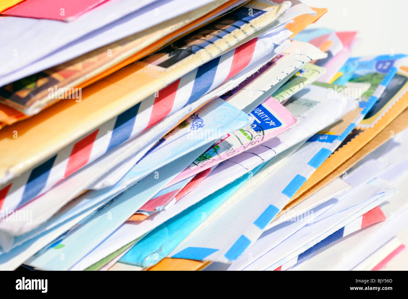 Stack of letters Stock Photo - Alamy