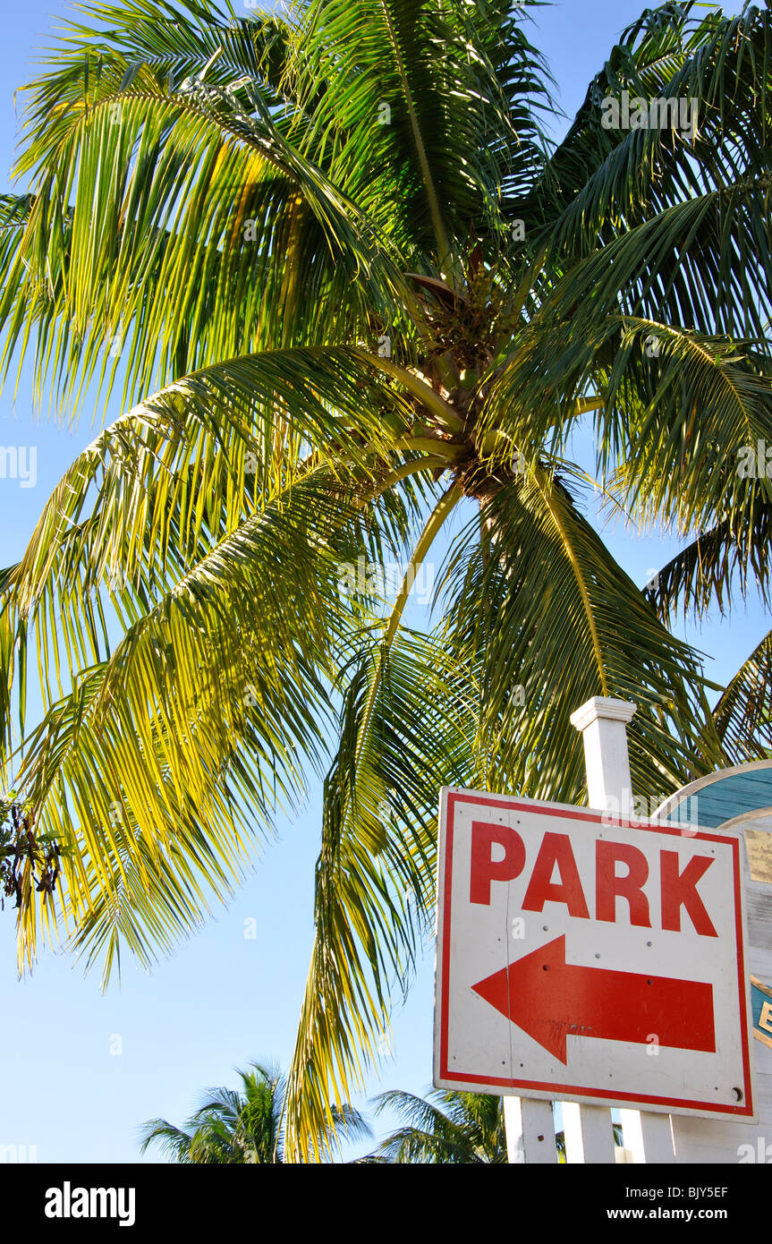 Parking sign, Key West, Florida, USA Stock Photo - Alamy